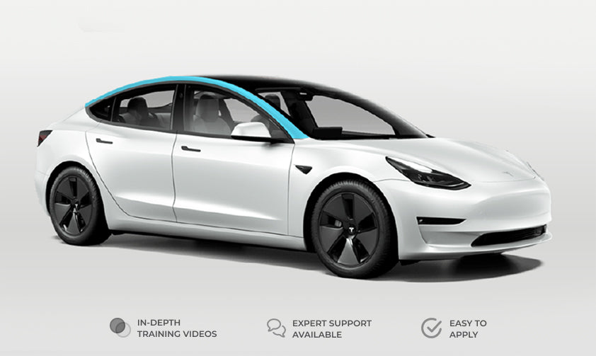 Tesla Model 3 A-Pillar Set Defense Paint Protection Film Wrap