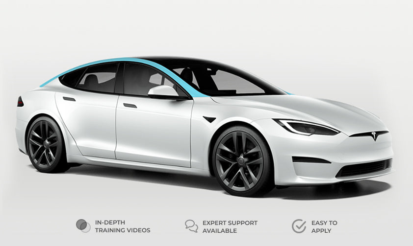 Shop The Tesla Model S A-Pillar Set Defense PPF Wrap